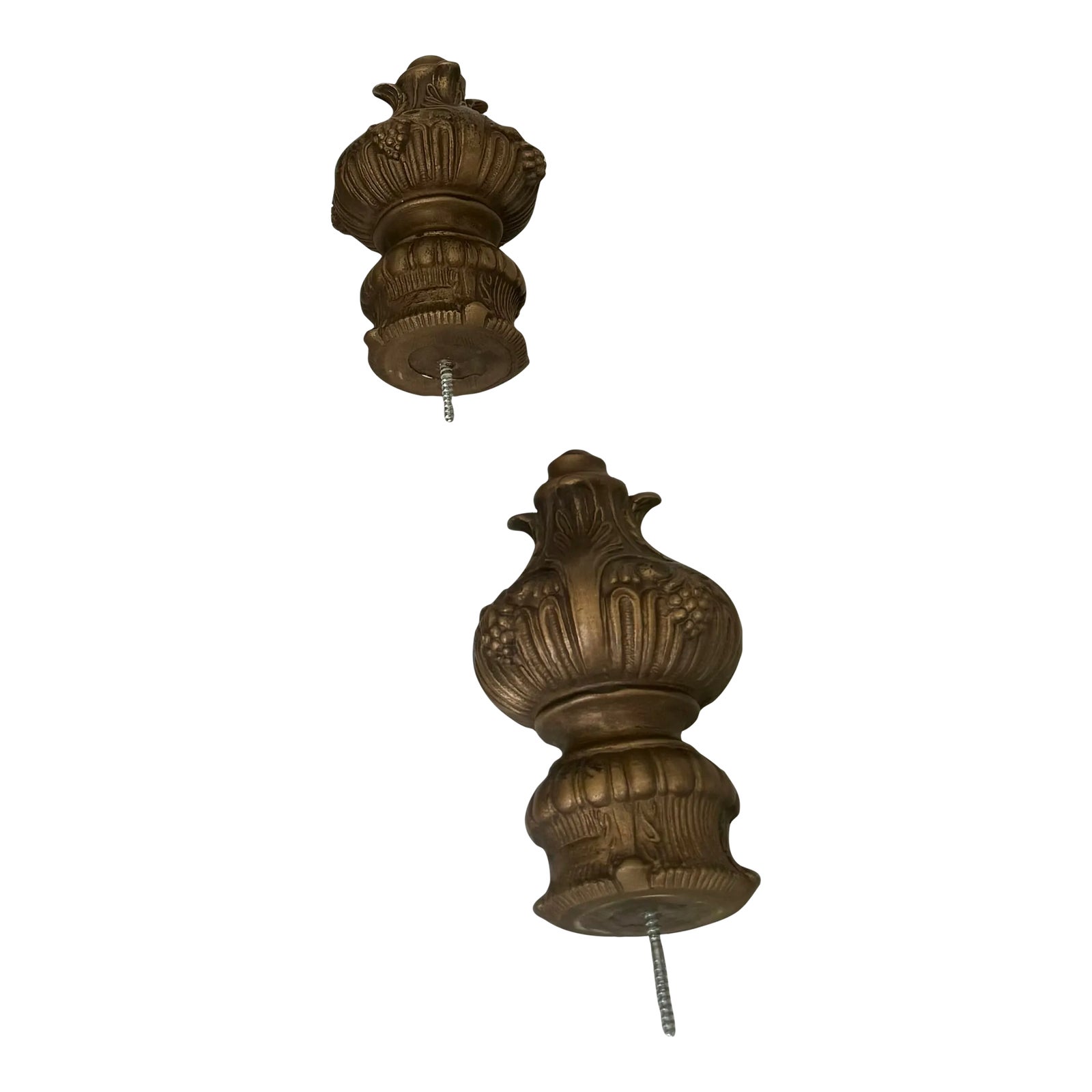 Kirsch Estate Ultra Drapery Rod With 2 Finials | Chairish