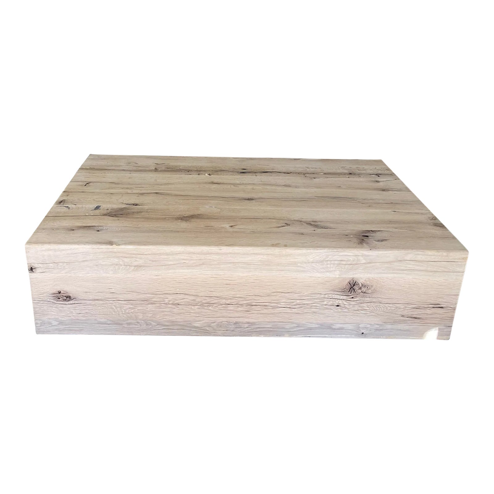Modern Solid White Oak Handmade Center Table by Fortunata Design | Chairish