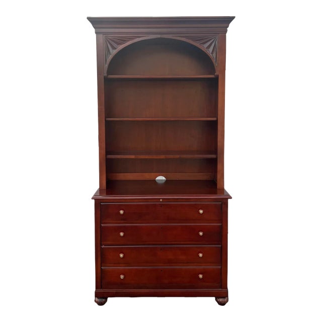Ethan Allen British Classics Bookcase Filing Cabinet | Chairish