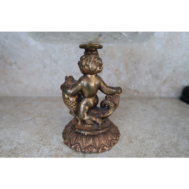 Vintage Crystal Cherub Base Compote Dish | Chairish