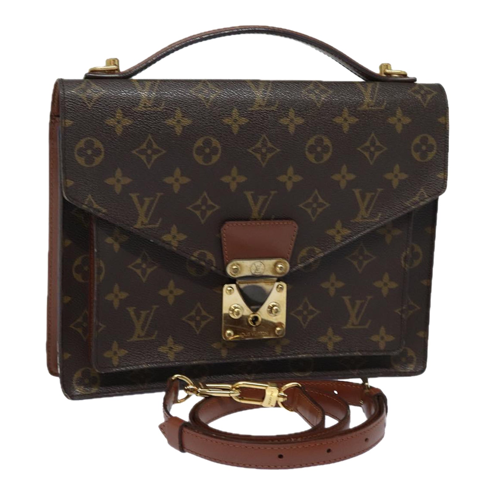 Louis Vuitton Monogram Monceau 28 Hand Bag 2Way M51185 Lv Auth 81238 ...