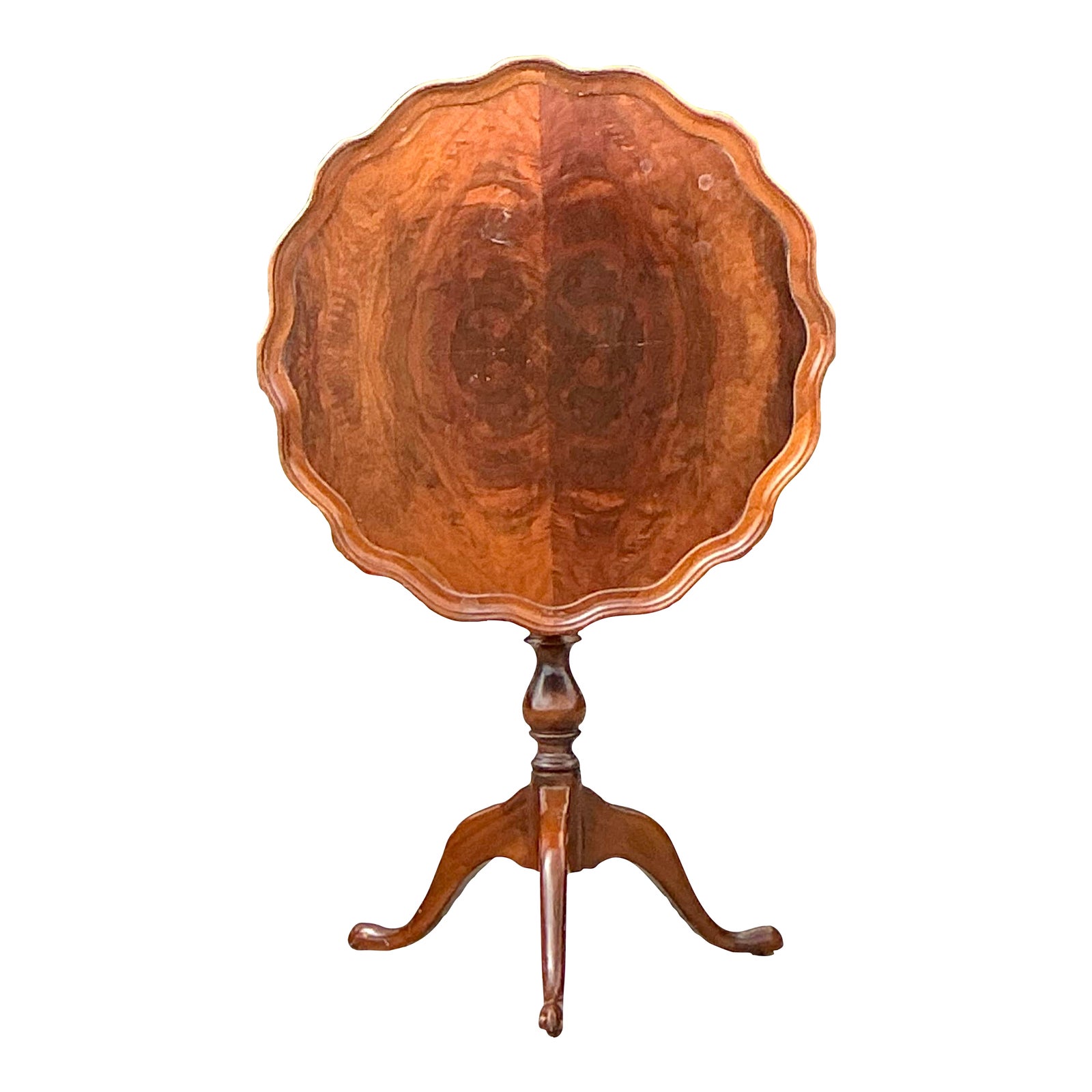 Vintage Regency Pie Crust Tilt Table | Chairish