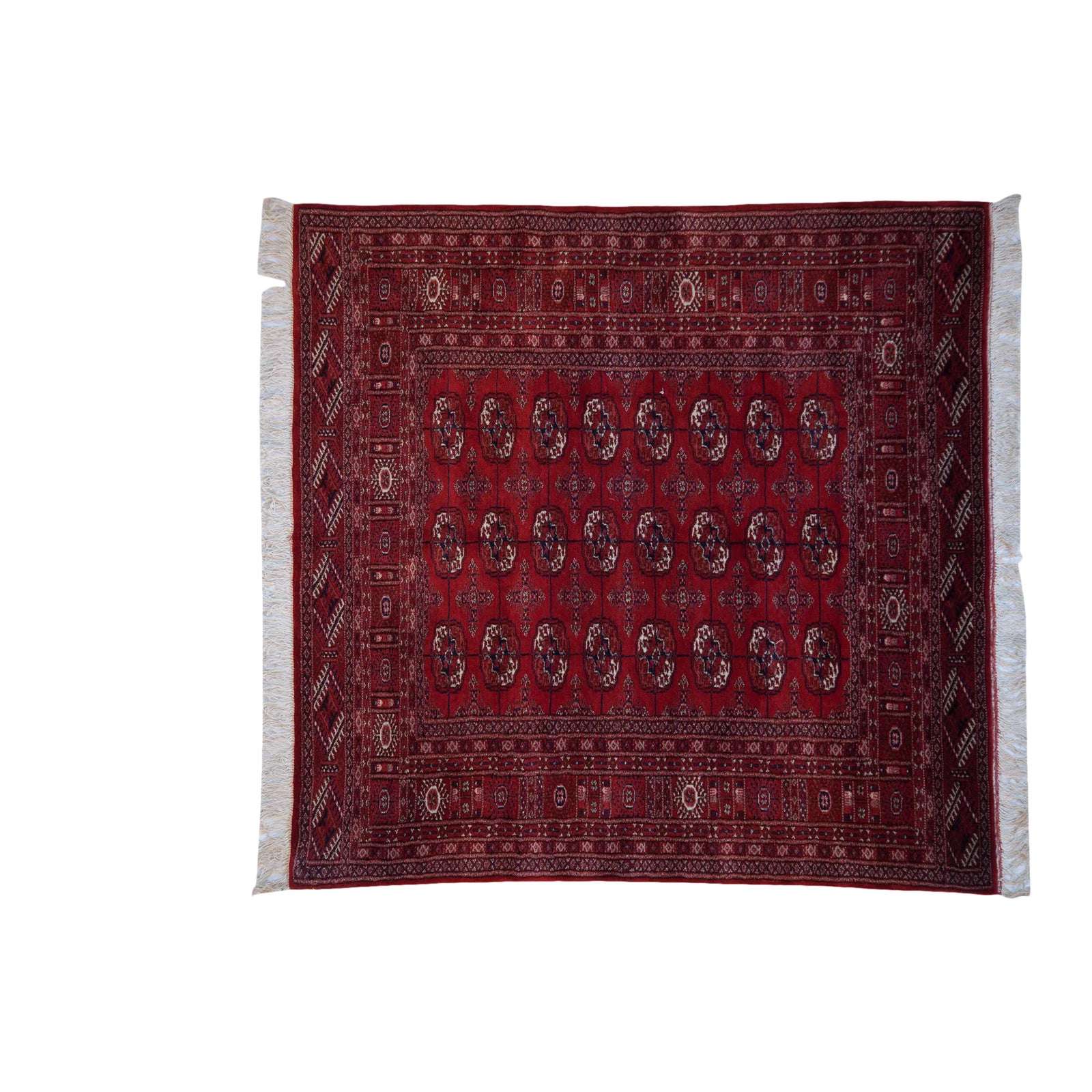 Vintage Fine Pakistani Bokhara Design Square Rug - 5'2" X 5'4" | Chairish