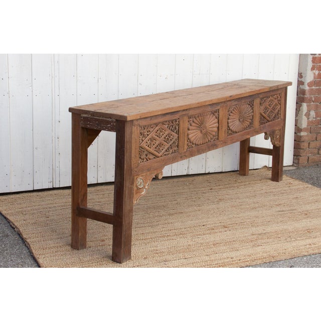 Fabulous Southern Indian Carved Console | Chairish