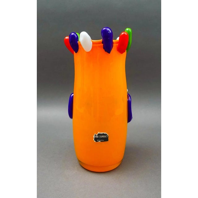 Late 20th Century Mihai Topescu Romania Signed Vintage Colorful Hand ...