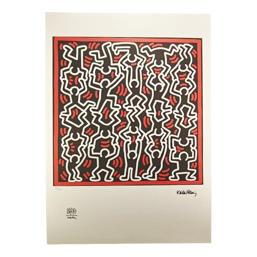 After Keith Haring, Composition, Limited Edition Lithograph, 1990s ...