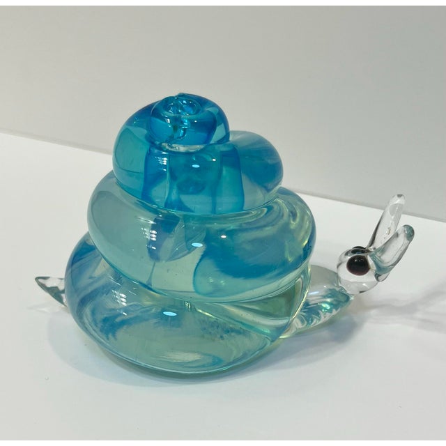 1960s Vintage Blue Murano Glass Snail AVEM/Decora Imports Labeled ...