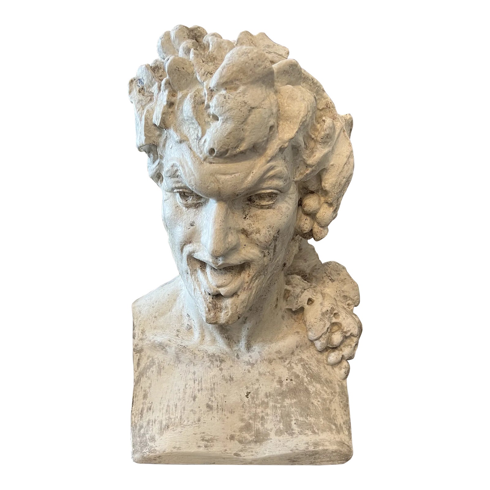 Vintage Grand Tour Style Italian Plaster Baco Sculpture | Chairish
