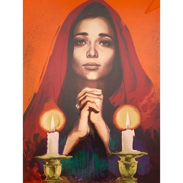1970s "Shabbas Candles XIV A" Signed and Numbered AP Lithograph by Sandu Liberman, Framed | Chairish