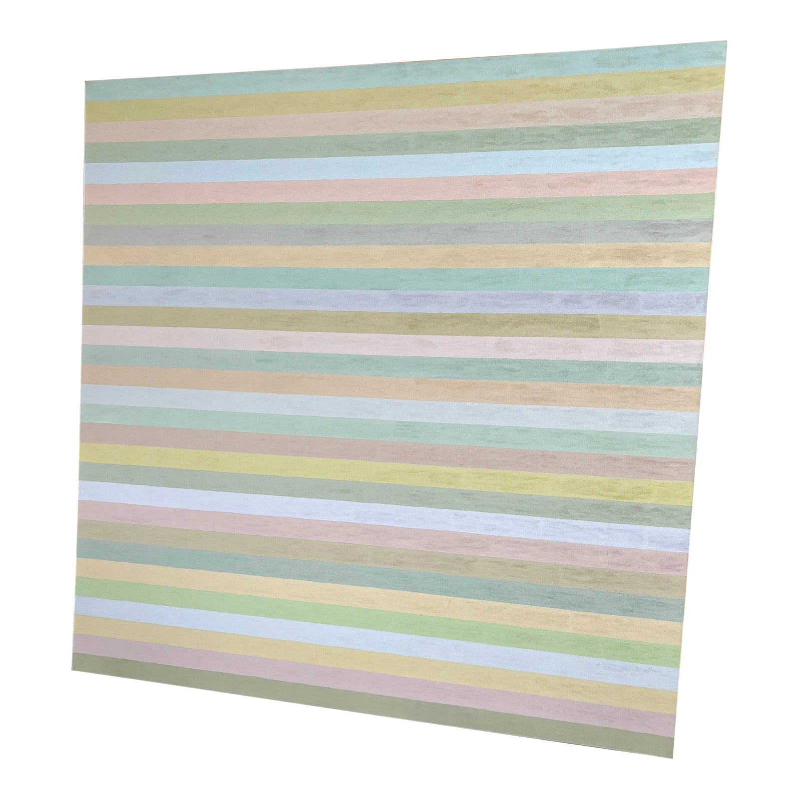 Vintage Acrylic on Canvas, "30 Stripes" Abstract Color Painting, 1979 ...