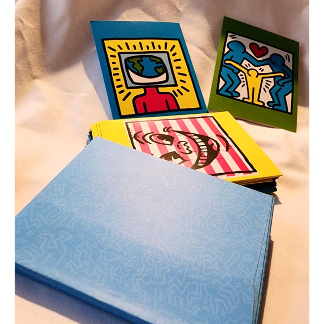 Keith Haring Pop Shop Boxed Notecards - 16 Cards/Envelopes | Chairish