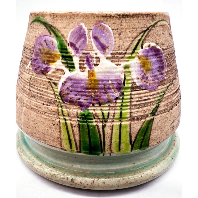 Vintage Pottery Floral Botanical Match Striker/ Holder | Chairish