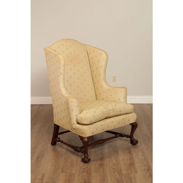 1970s Kittinger Historic Newport Chippendale Style Wing Chair | Chairish
