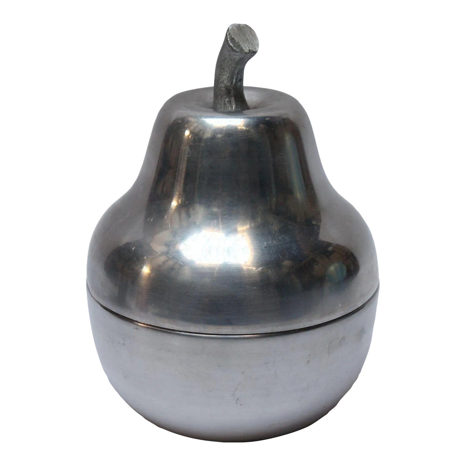 Vintage Italian Aluminum "Pear" Ice Bucket | Chairish