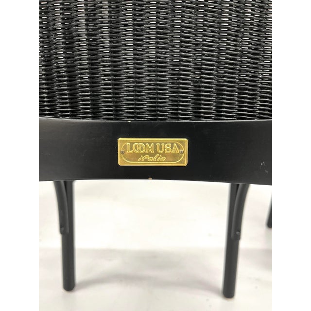 High Back Wicker Dining Chairs by Loom Italia | Chairish