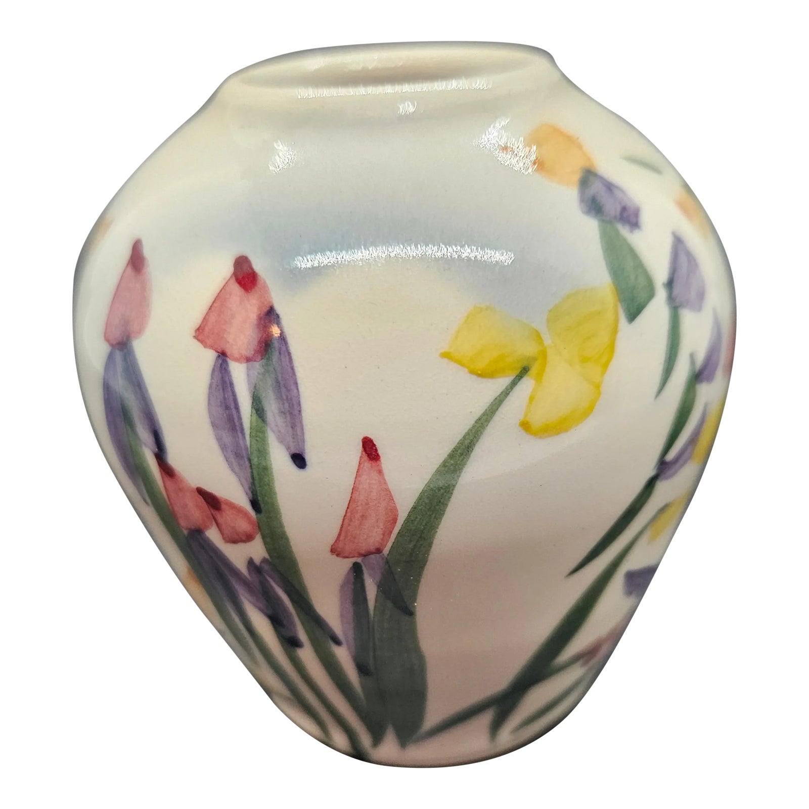 Vintage Petite Ellen Dorros Crandall Studio Pottery Vase, Florals ...
