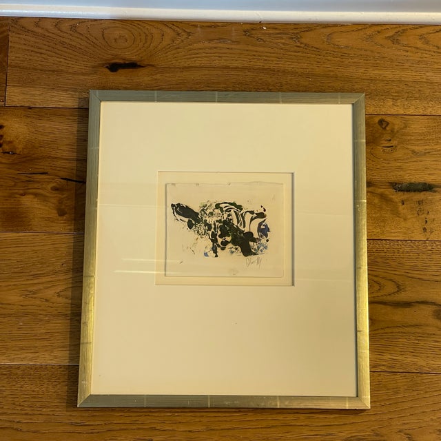 Signed Carl Plansky Monotype | Chairish