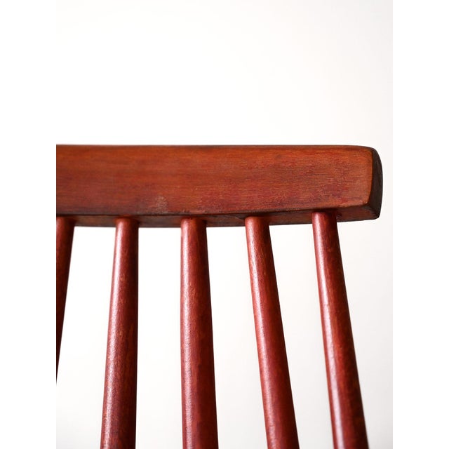 1960s Scandinavian Vintage Red Chairs - Set of 4 | Chairish