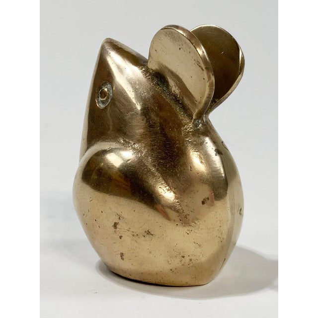 Vintage Solid Brass Mouse Paper Weight | Chairish