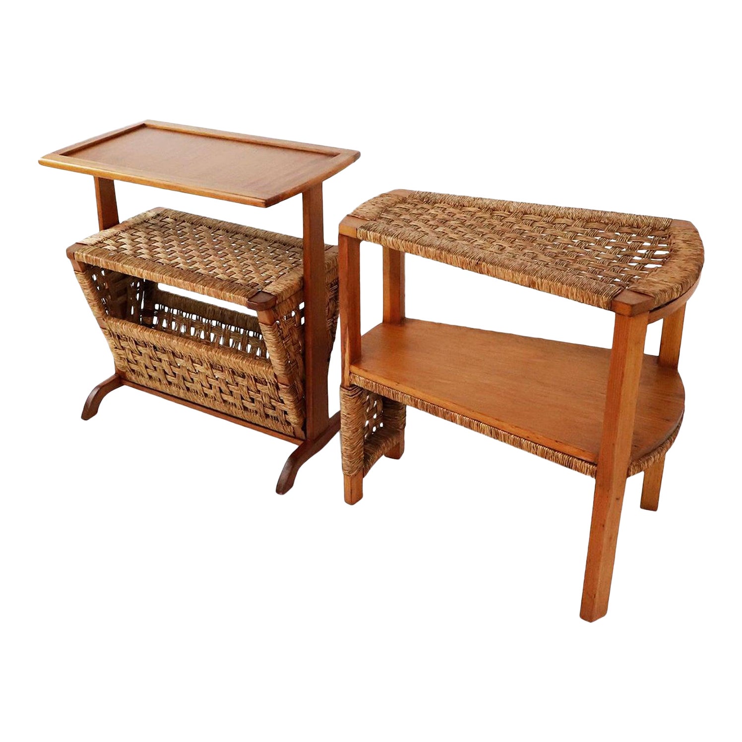 1950s Mid-Century Modern Side Table & Magazine Table in the Style of ...