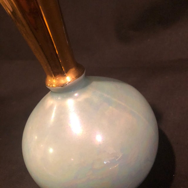 Vintage Bulbous Ceramic Bulb Bud Vase | Chairish