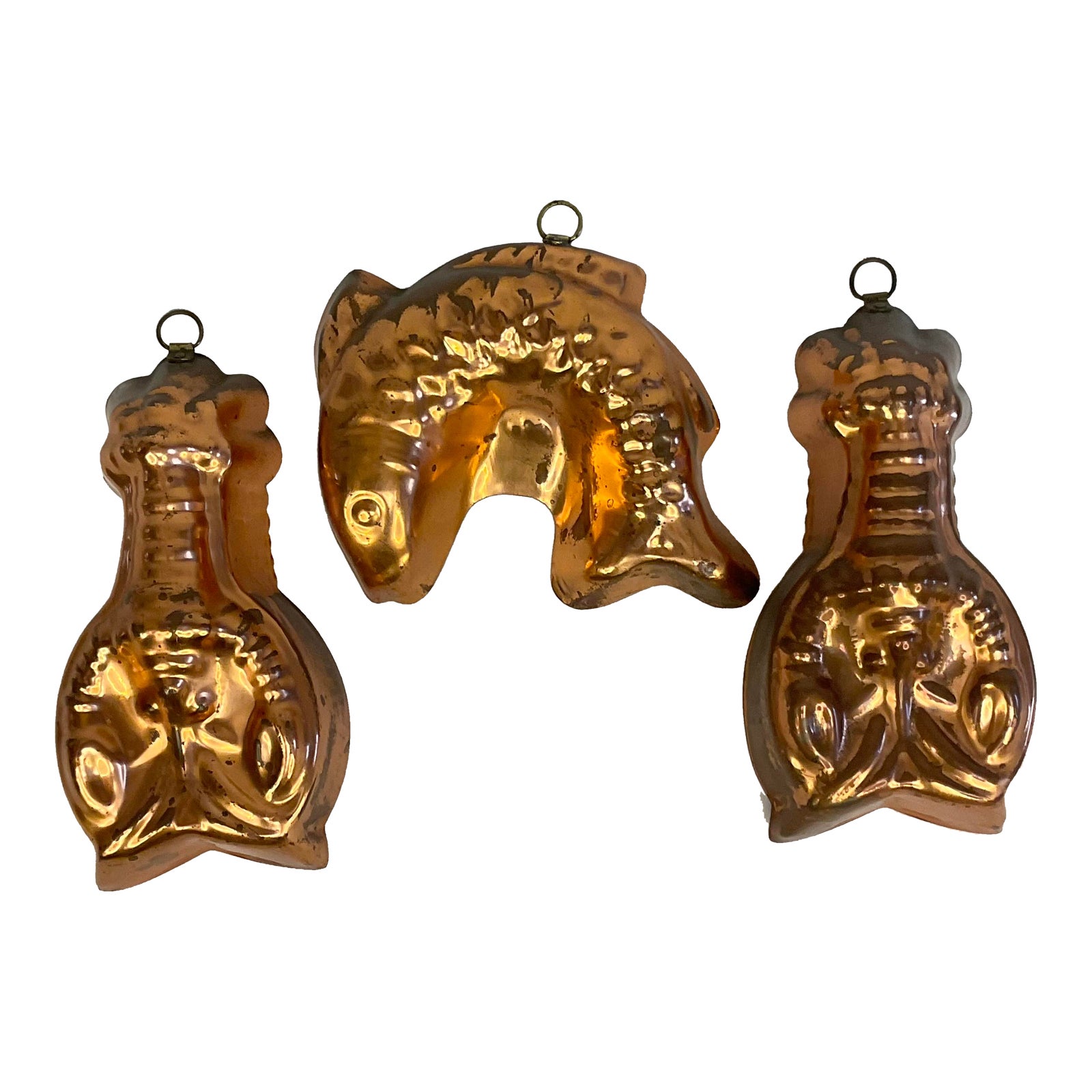 1920s Vintage Coastal Rustic European German Copper Steel Molds - Set ...