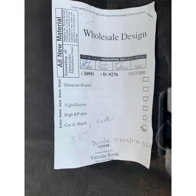 Traditional Round Skirted Ottoman | Chairish