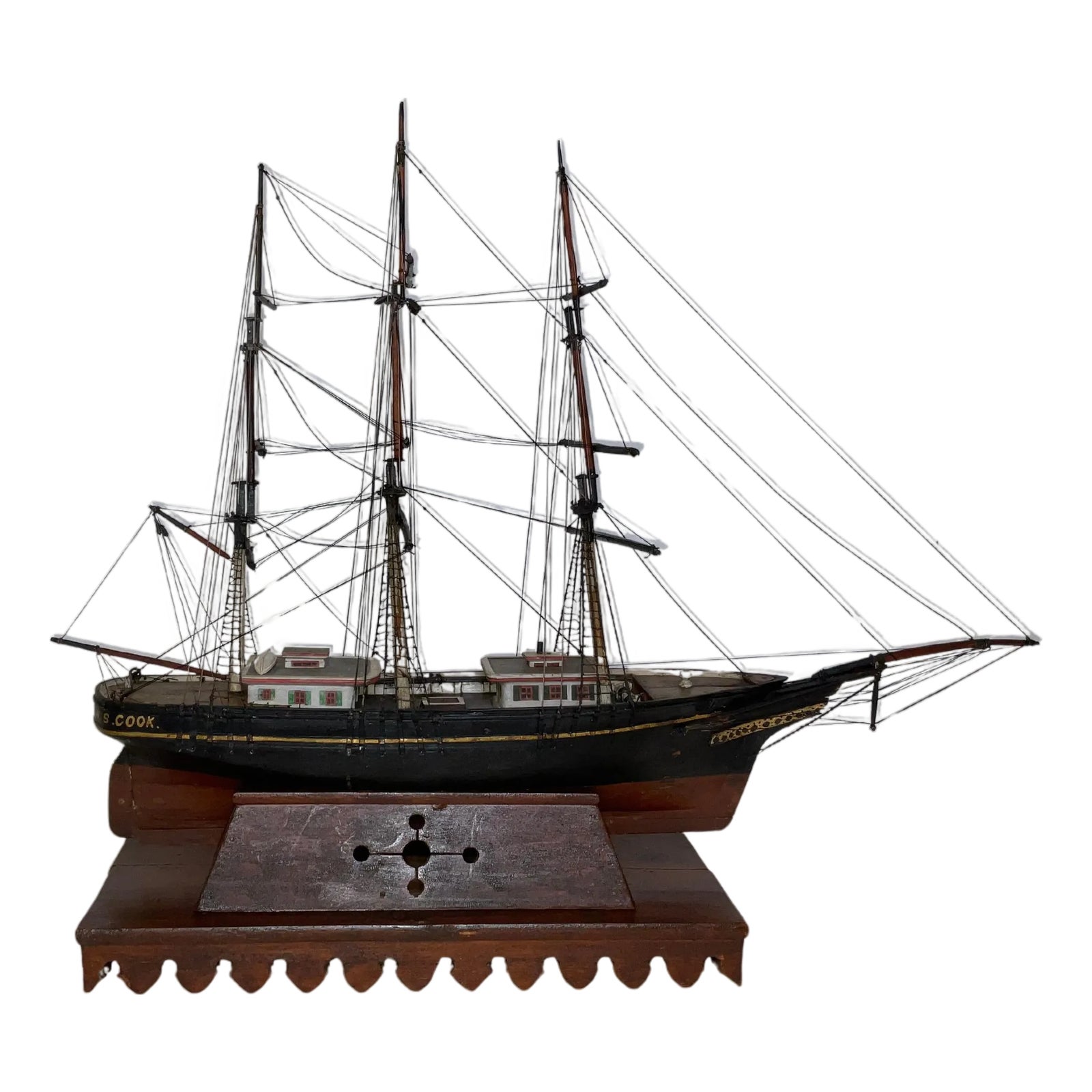 Ship Model of the Bark W.S. Cook | Chairish