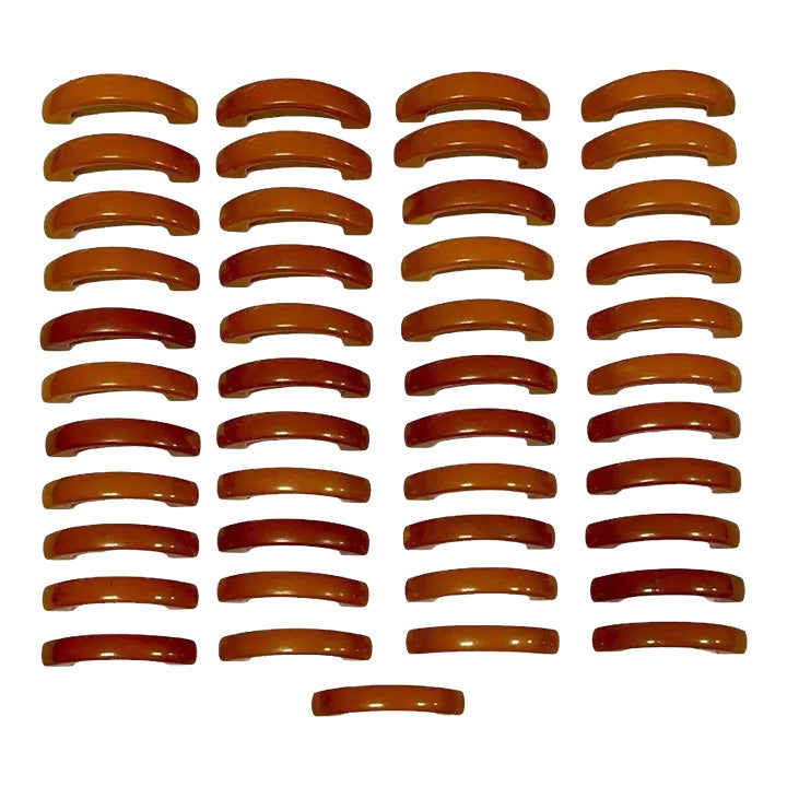 1930s Art Deco Carmel Catalin/Bakelite Drawer Pulls, Set of 45 | Chairish