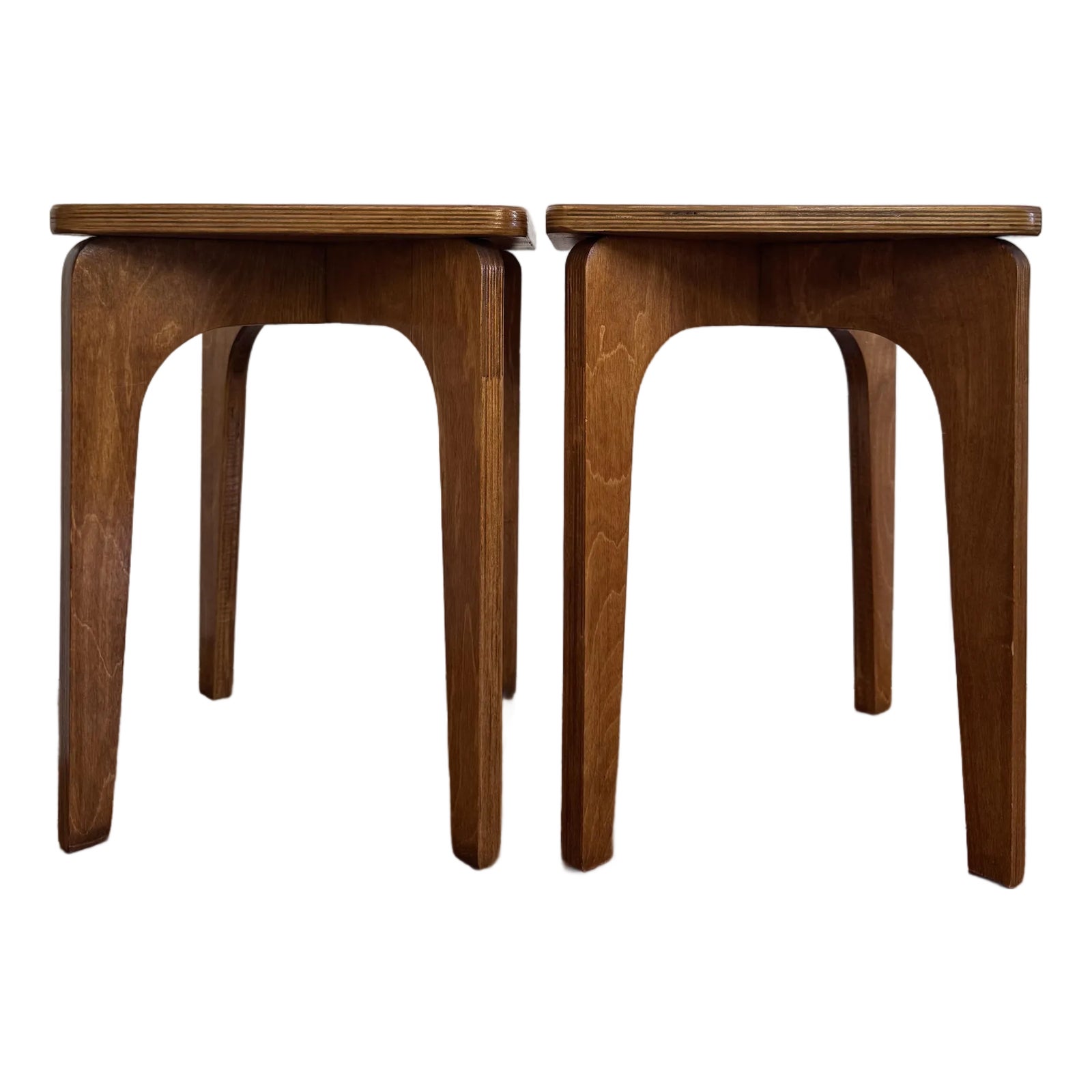 1950s Mid Century Russian Constructivist Side Tables a Pair | Chairish