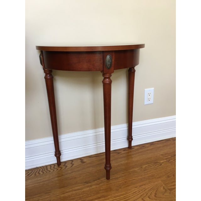 Regency Bombay Co. Cherry Wood Half Moon Table | Chairish