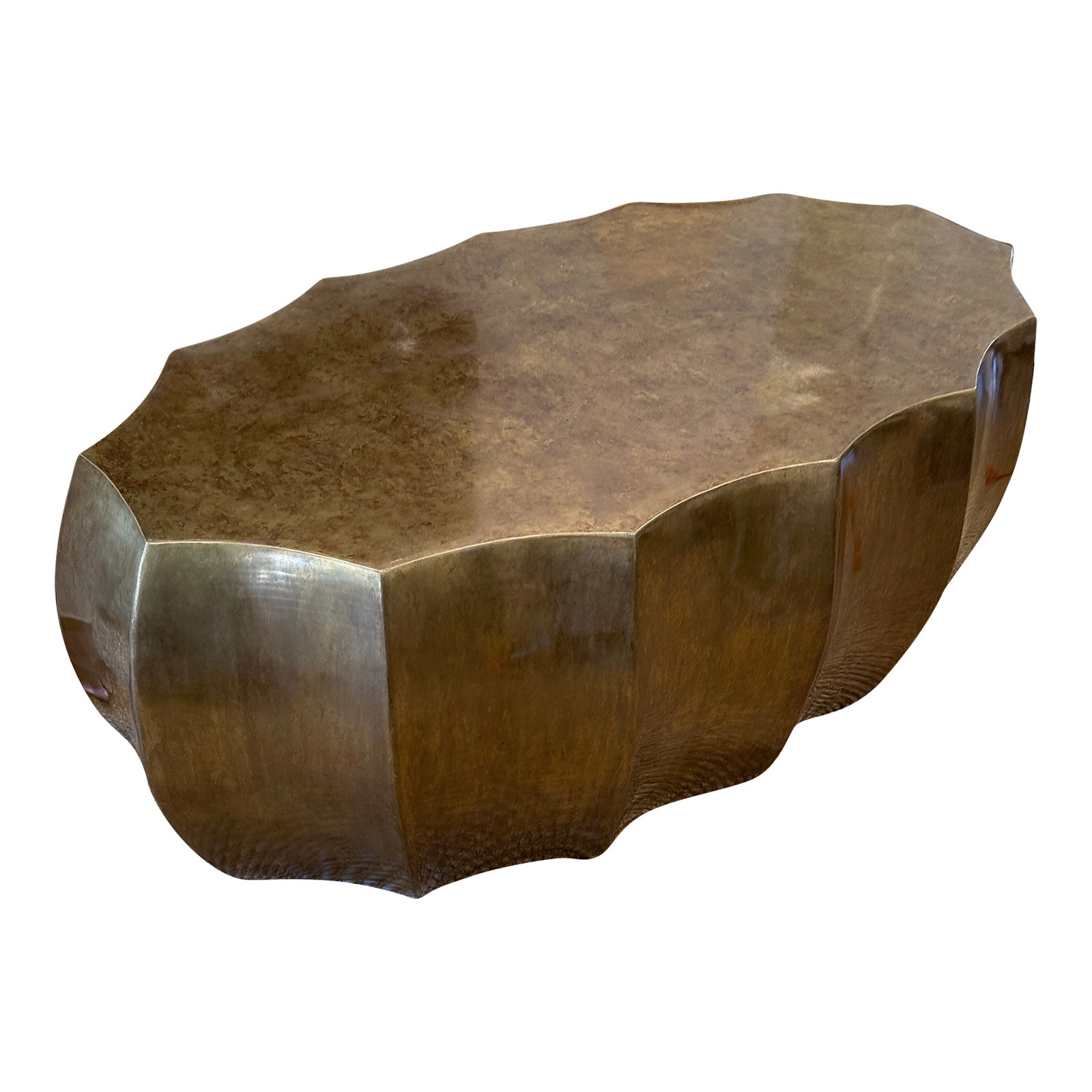 Century Emerge Brass Cocktail Table | Chairish