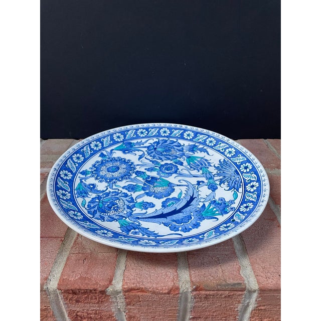 20th Century Turkish Blue & White Kutahya Cabinet / Wall Plate | Chairish