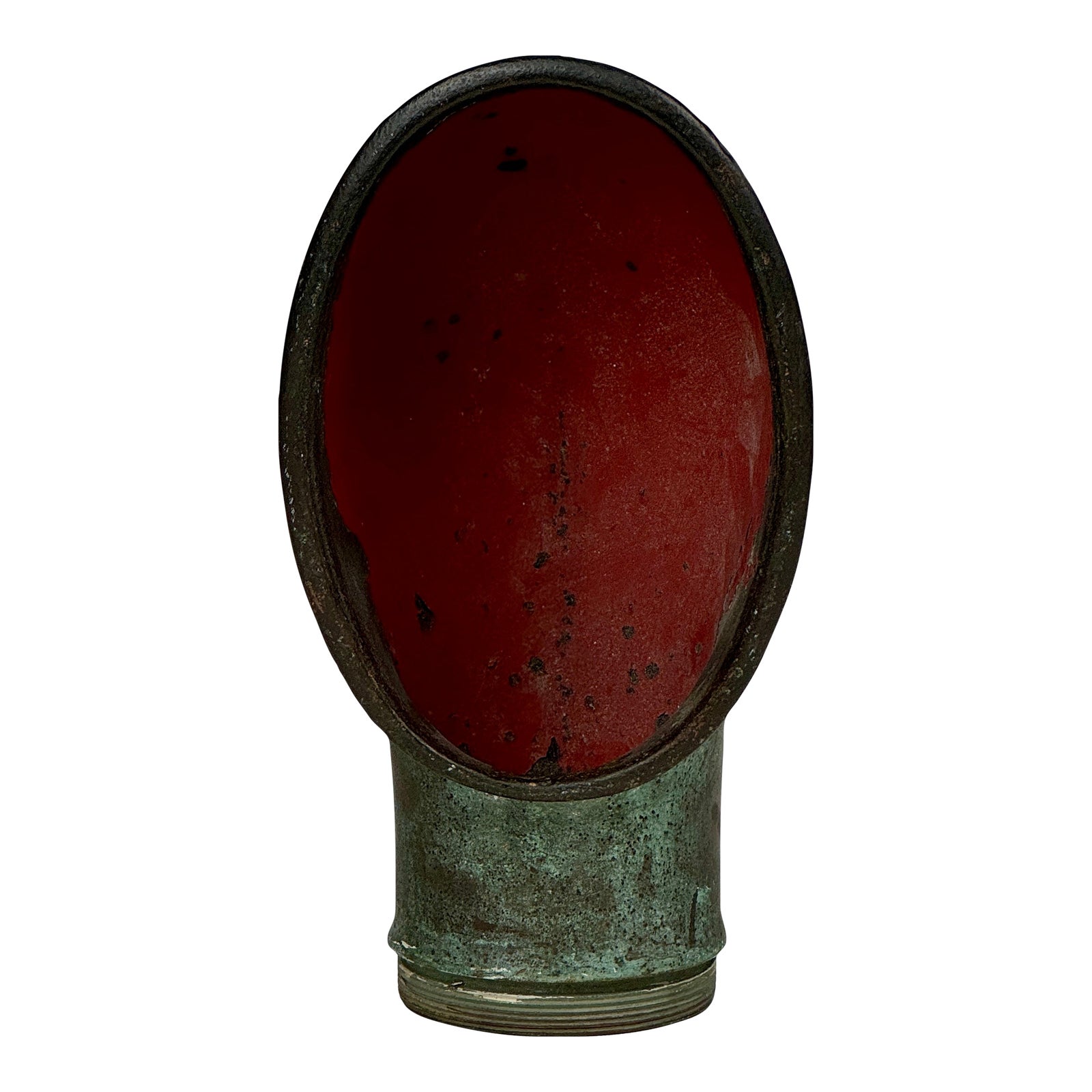 Nautical Antique Salvage, a Bronze Cowl Ship Vent With Red Interior ...