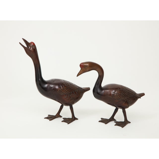 Bronze Geese - a Pair | Chairish