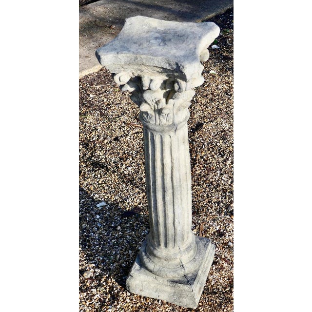 Classical Corinthian Column Pedestal in Weathered Cast Stone, 1960 ...