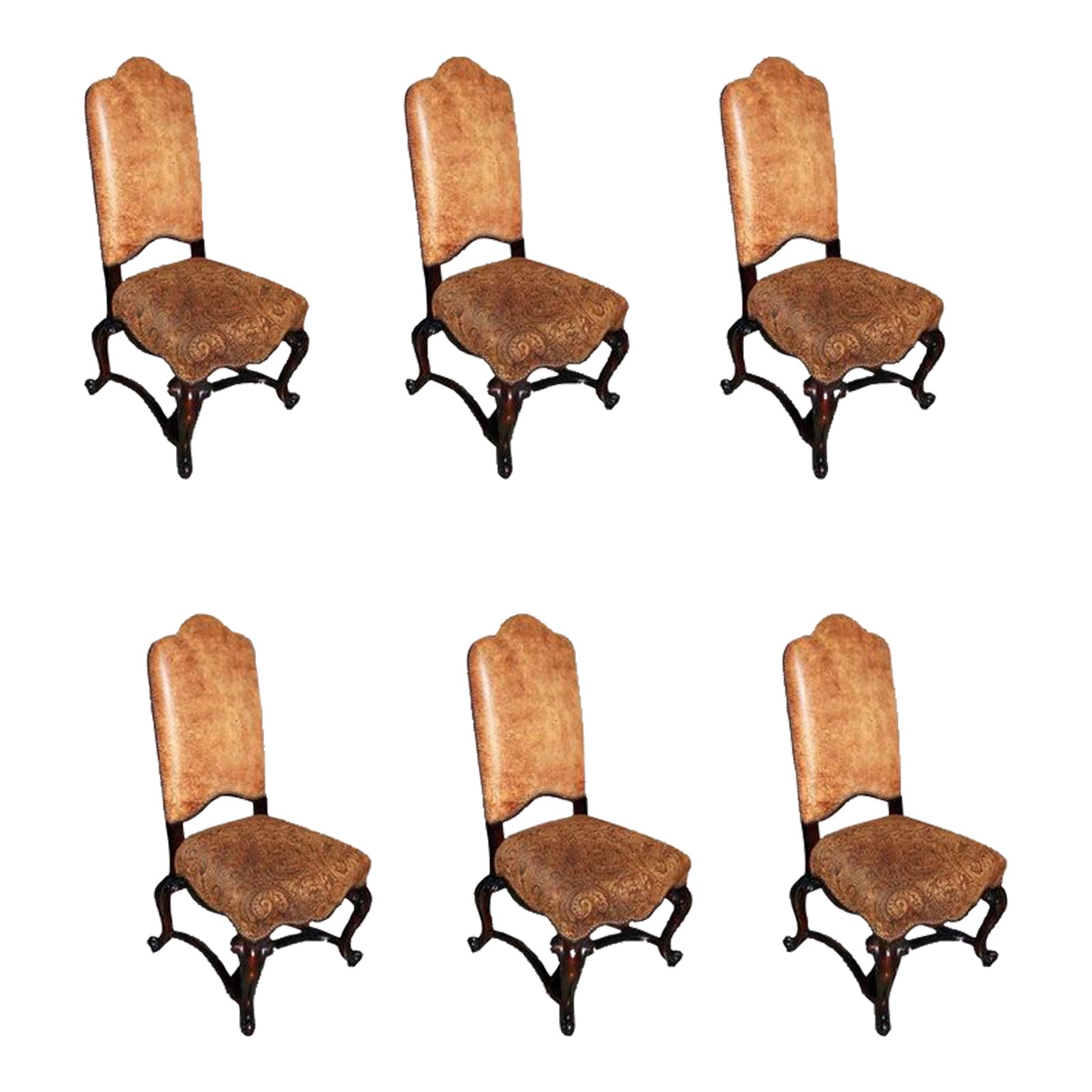 Tuscan Style Dining Chairs Set of 6 | Chairish