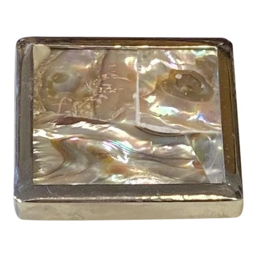 1990s Large Heavy Marble Box With Mother of Pearl Details | Chairish