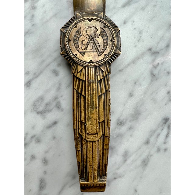 Art Deco Bronze Letter Opener Lucien Bazor 1928 | Chairish