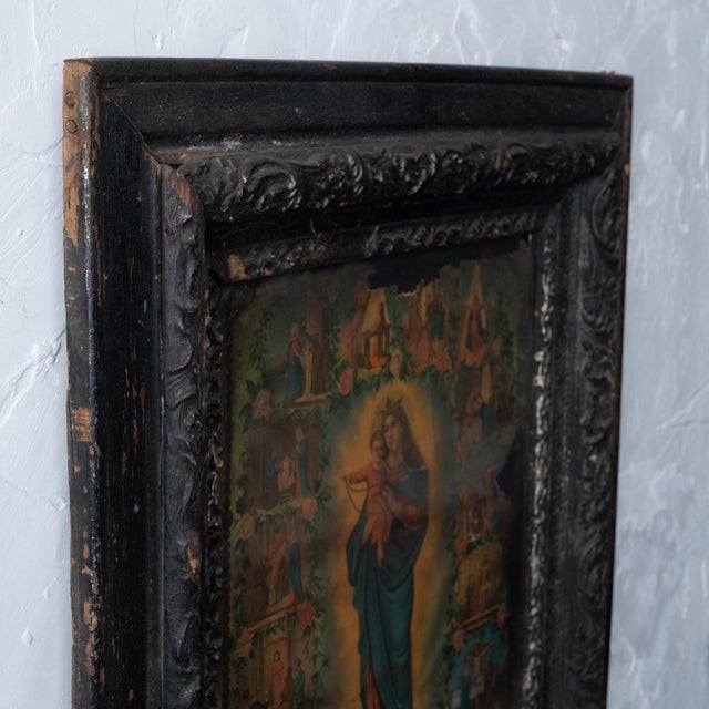 Our Lady of Rosary Madonna, German Lithograph | Chairish