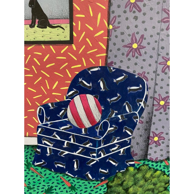 1981 Celia Flock Interior Patterns Painting | Chairish