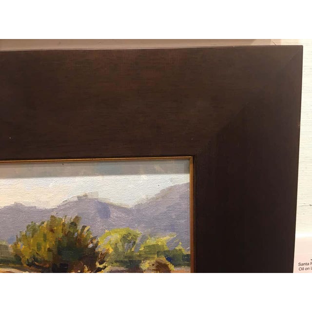 Framed Oil on Linen Panel "Santa Fe River Bed" New Mexico Desert Scene ...