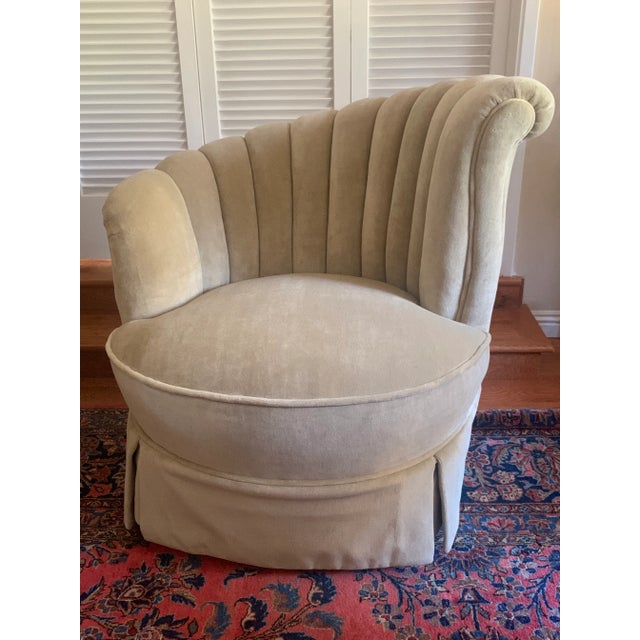 1930s French Art Deco Hollywood Regency Channel Back Lounge Chairs - a ...