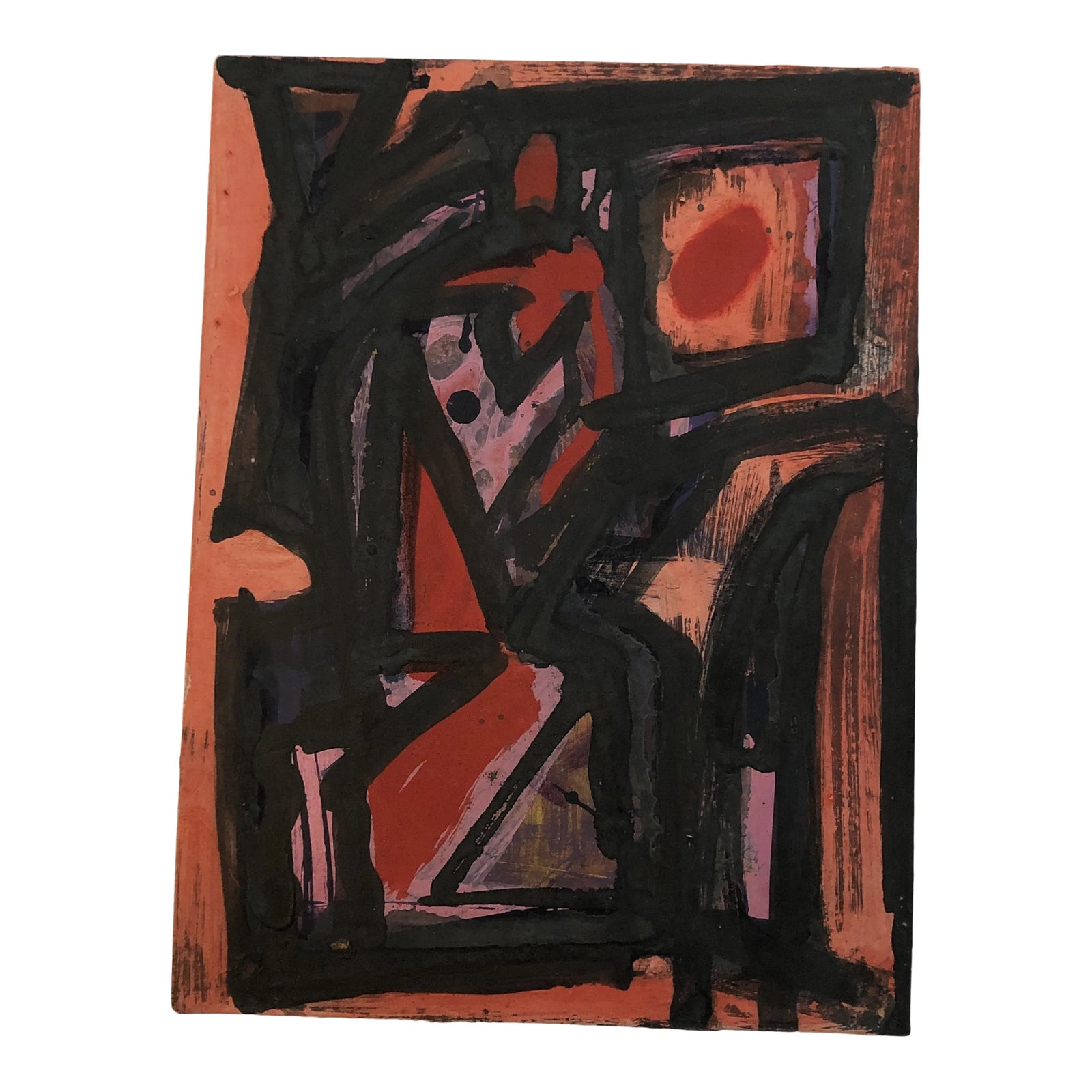 Original Vintage Abstract Painting 1970’s | Chairish