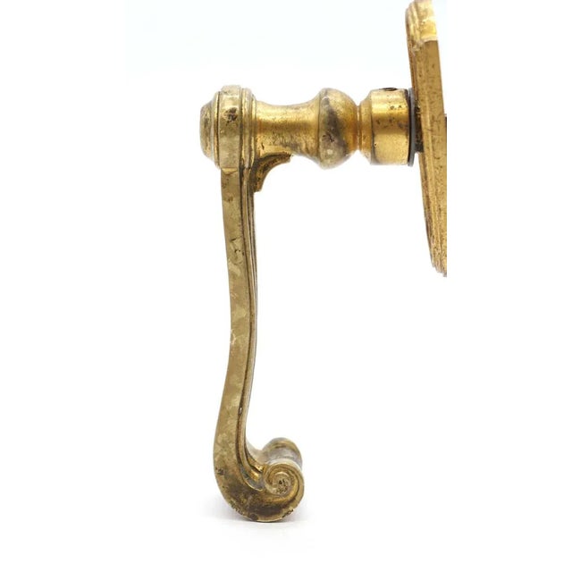 Mid 20th Century French Curled Brass Lever Door Handle Set With ...