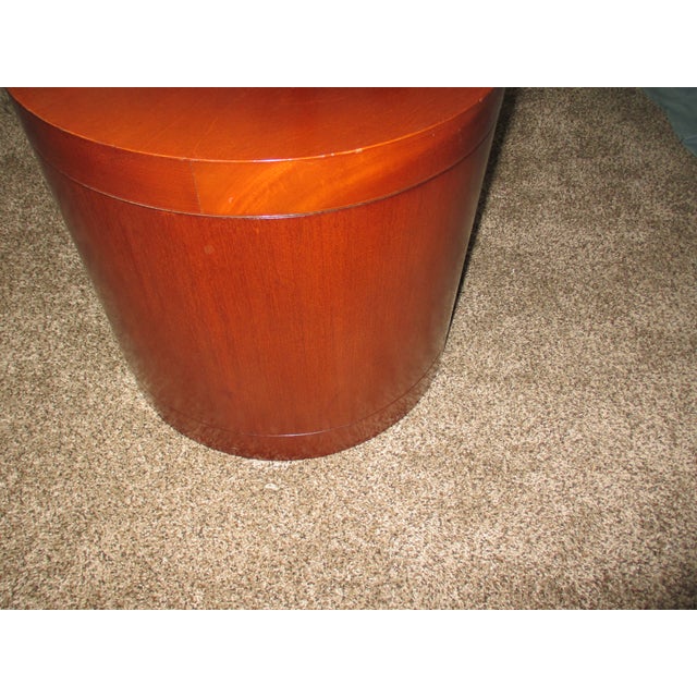 1970s Mid Century Paul Mayen for Habitat Intrex Walnut Drum Table ...
