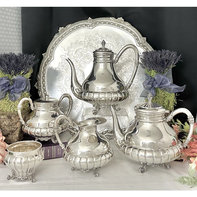 Early 20th Century Sterling Silver Tea & Coffee Service Set Spanish 915 ...