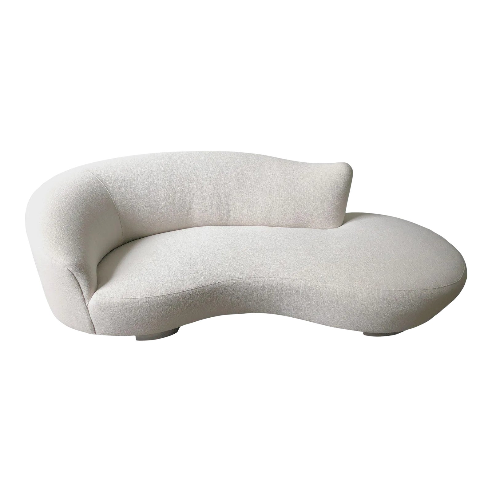 1980s Vladimir Kagan Cream Cloud Chaise Lounge Sofa | Chairish