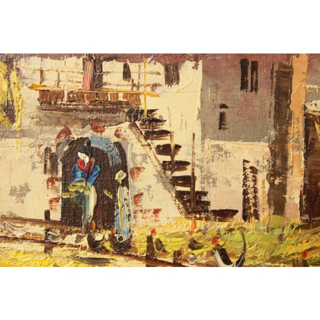 Vintage Impressionist European Farm Landscape Painting | Chairish