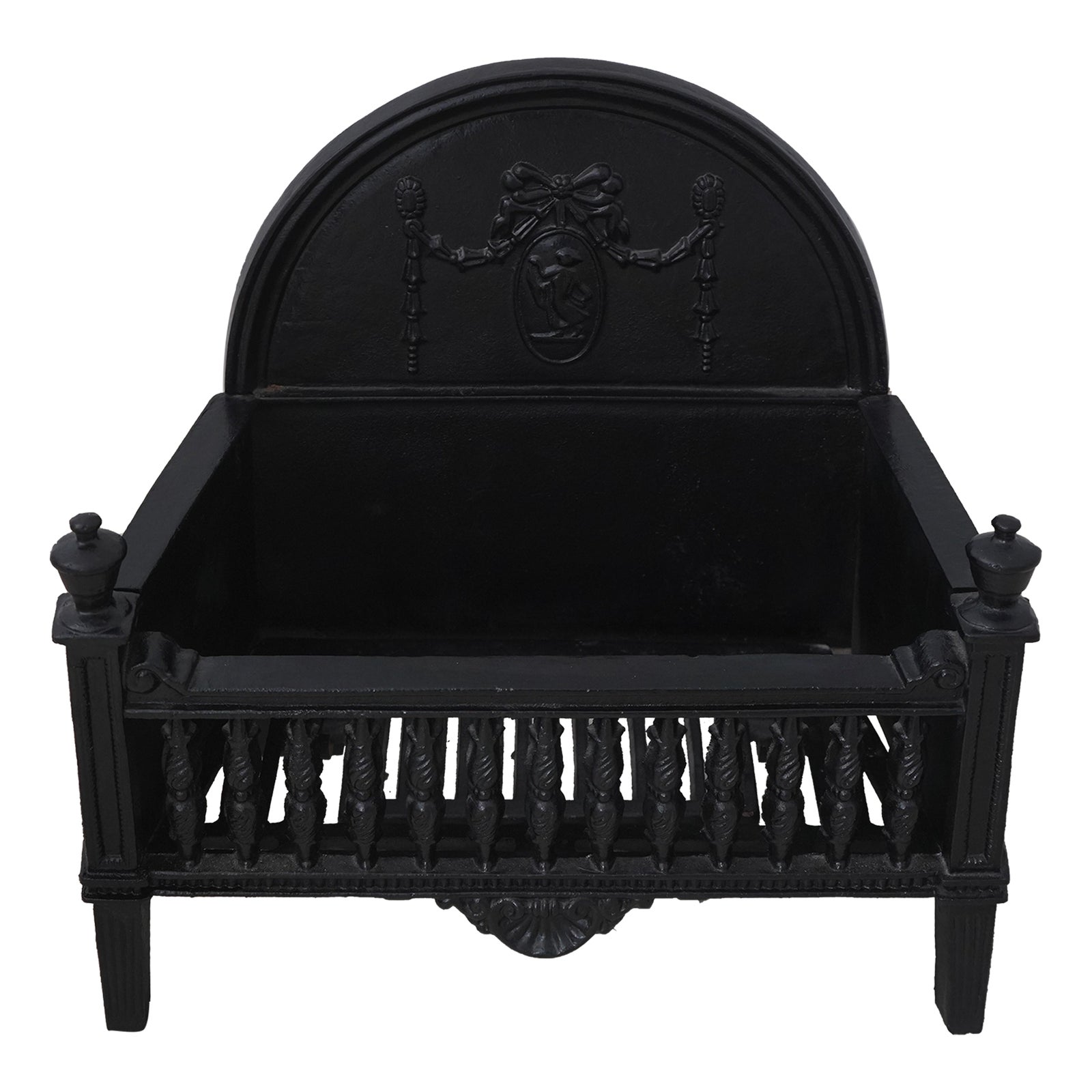 Vintage French Style Cast Iron Fire Box | Chairish